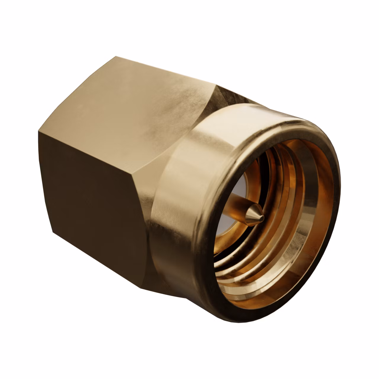SMA Plug Termination, Brass Body, Gold (Au) Plated, 80 Pieces Per Tray, 50 Ohms for sale