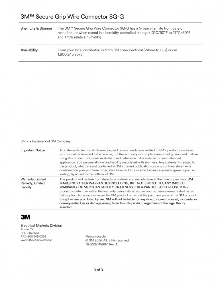 3M SG-G POUCH datasheet page 3