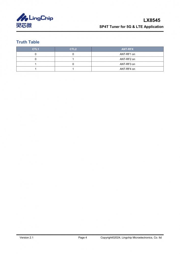 LX8545 datasheet page 4