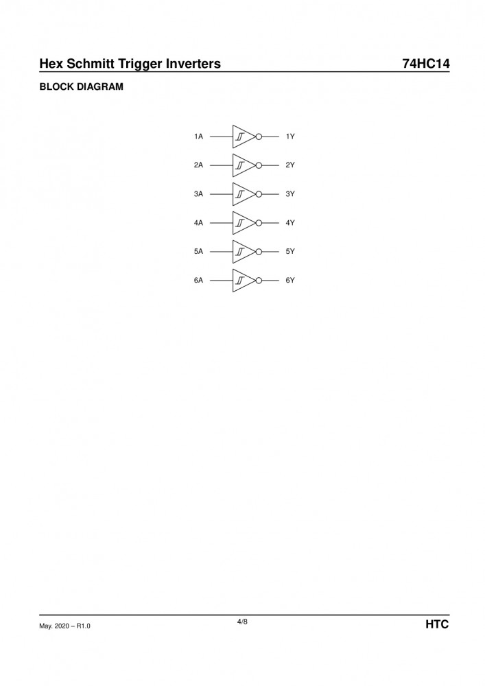 74HC14D datasheet page 4