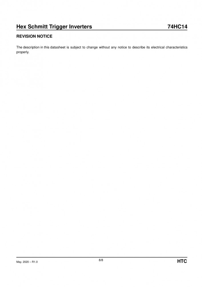 74HC14D datasheet page 8