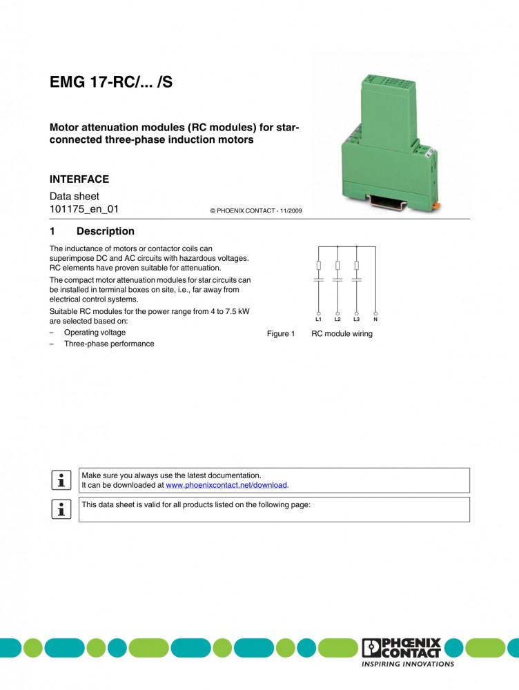 Phoenix Contact 2948270 technical datasheet page 1