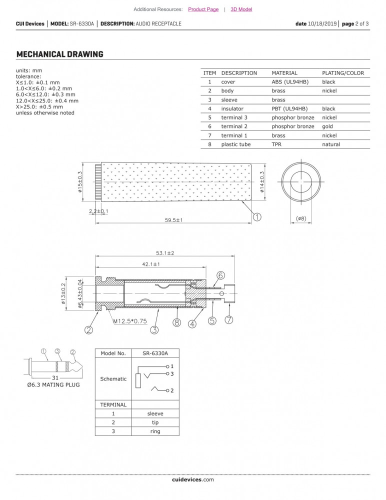 CUI SR-6330A document page 2