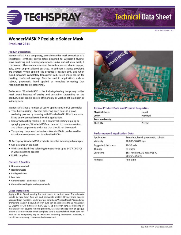 WonderMASK P product document, page 1