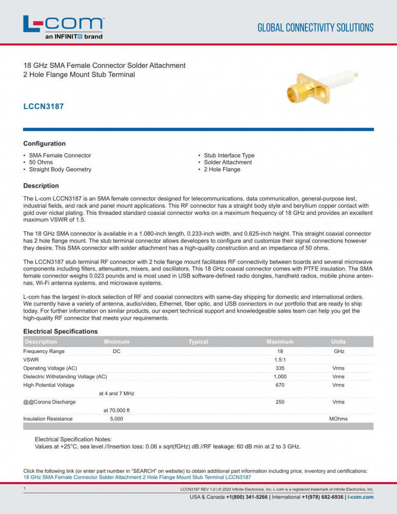 LCCN3187 technical document page 1