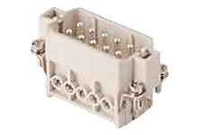 Heavy-Duty Screw Terminal Insert, Male, 10-Pole, 16A, without Wire Protection, Silver (Ag) Plated Contacts, Size 10A «49x16» for sale
