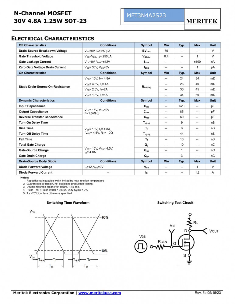 MFT3N4A2S23E datasheet page 2