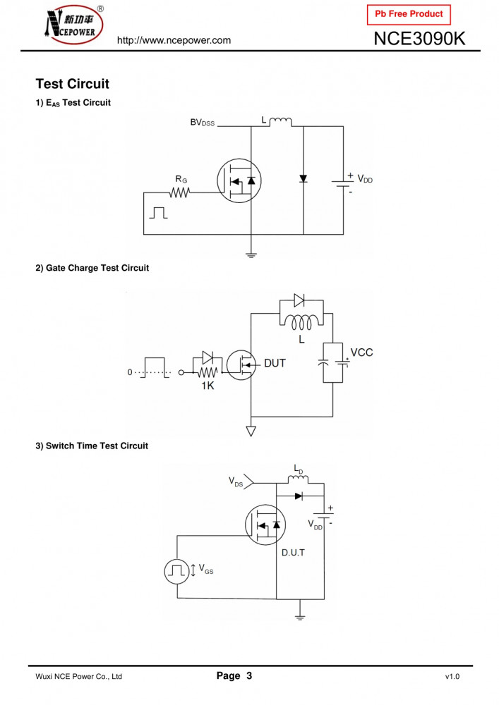 NCE3090K datasheet page 3