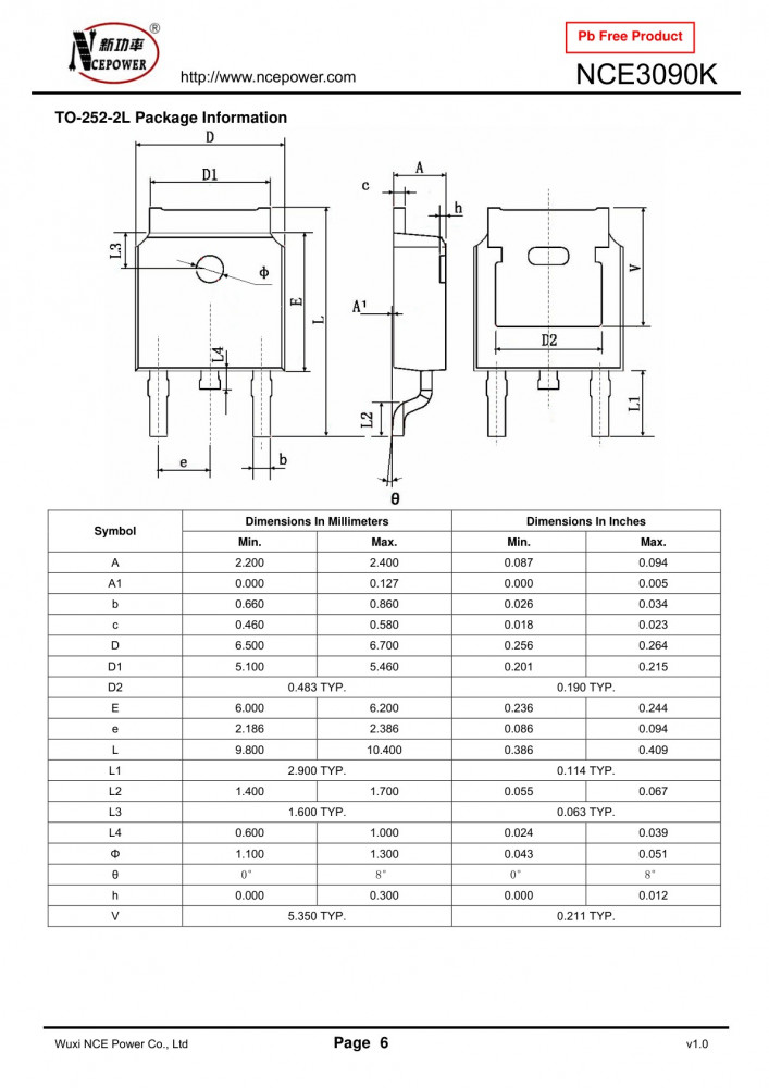 NCE3090K datasheet page 6