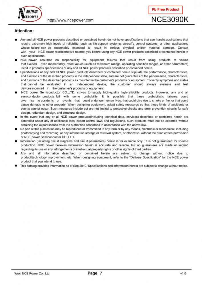 NCE3090K datasheet page 7