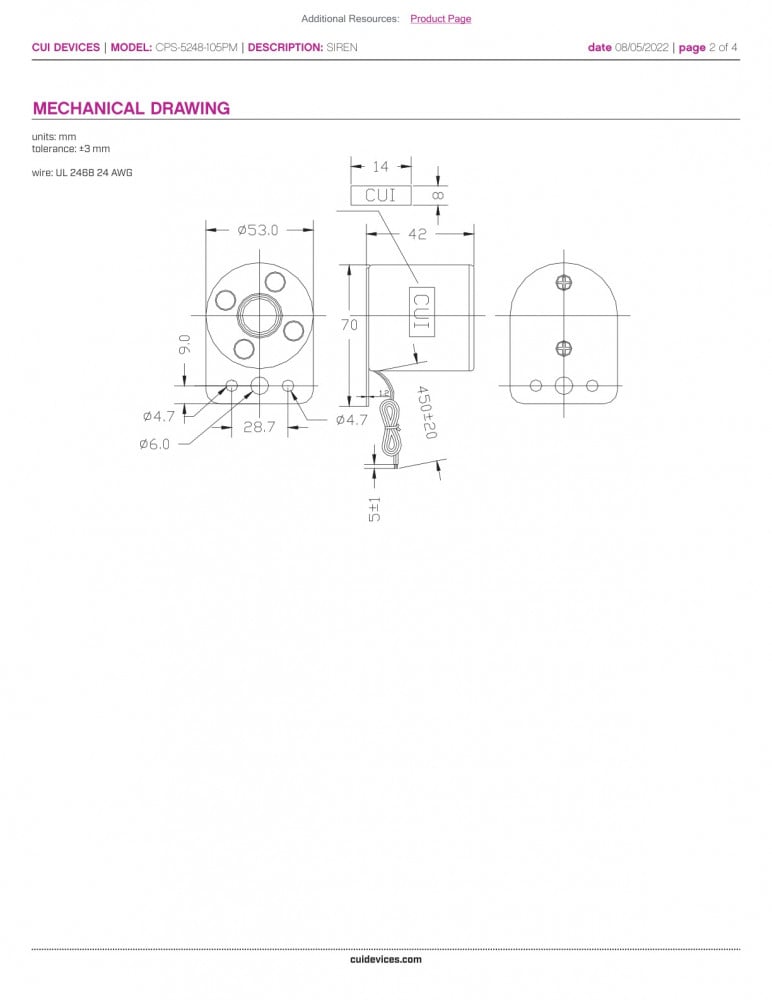 CPS-5248-105PM datasheet page 2