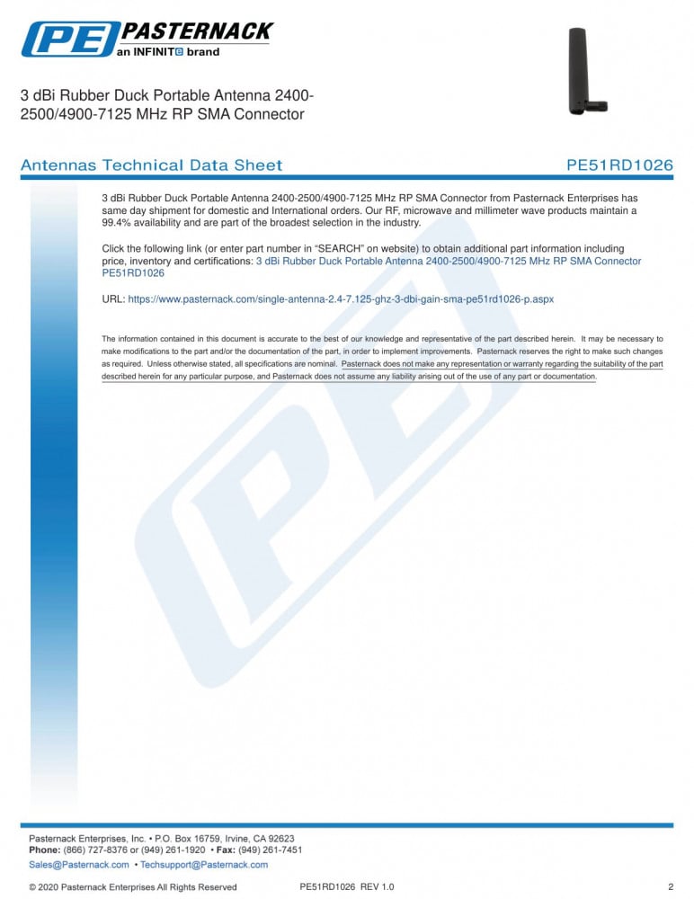 PE51RD1026 technical document page 2