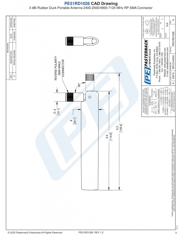 PE51RD1026 technical document page 3
