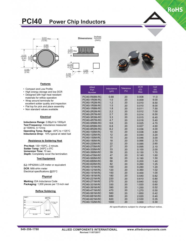 PCI40-R68M-RC product datasheet page