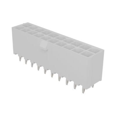 Mini-Fit Jr. Vertical Header, 4.20mm Pitch, Dual Row, 20 Circuits, without Snap-in Plastic Peg PCB Lock, PA Polyamide Nylon 6/6 94V-0, Matte Tin, Natural for sale
