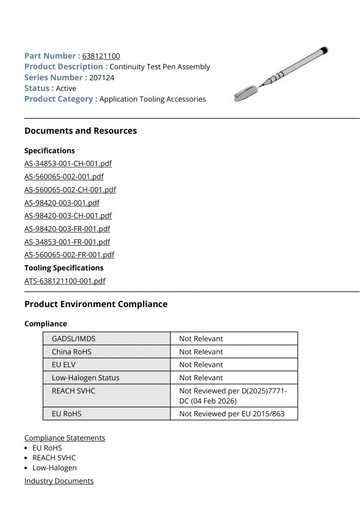 Product document page 1