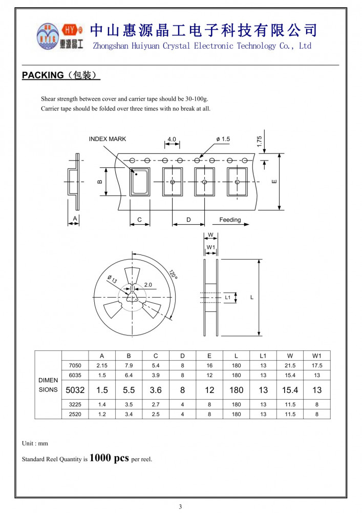 HY50MSMD5032-3.3V datasheet page 3