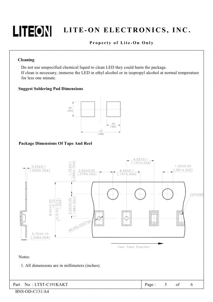 LTST-C191KAKT datasheet page 5
