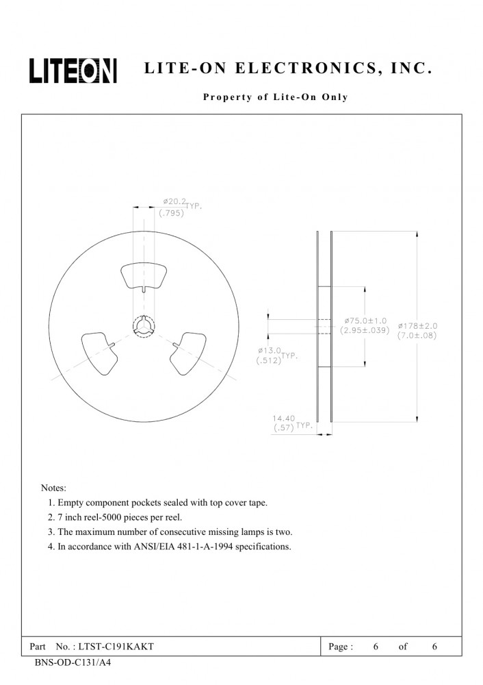 LTST-C191KAKT datasheet page 6