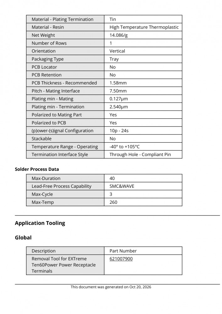 Technical document page 3 for Molex 465621302