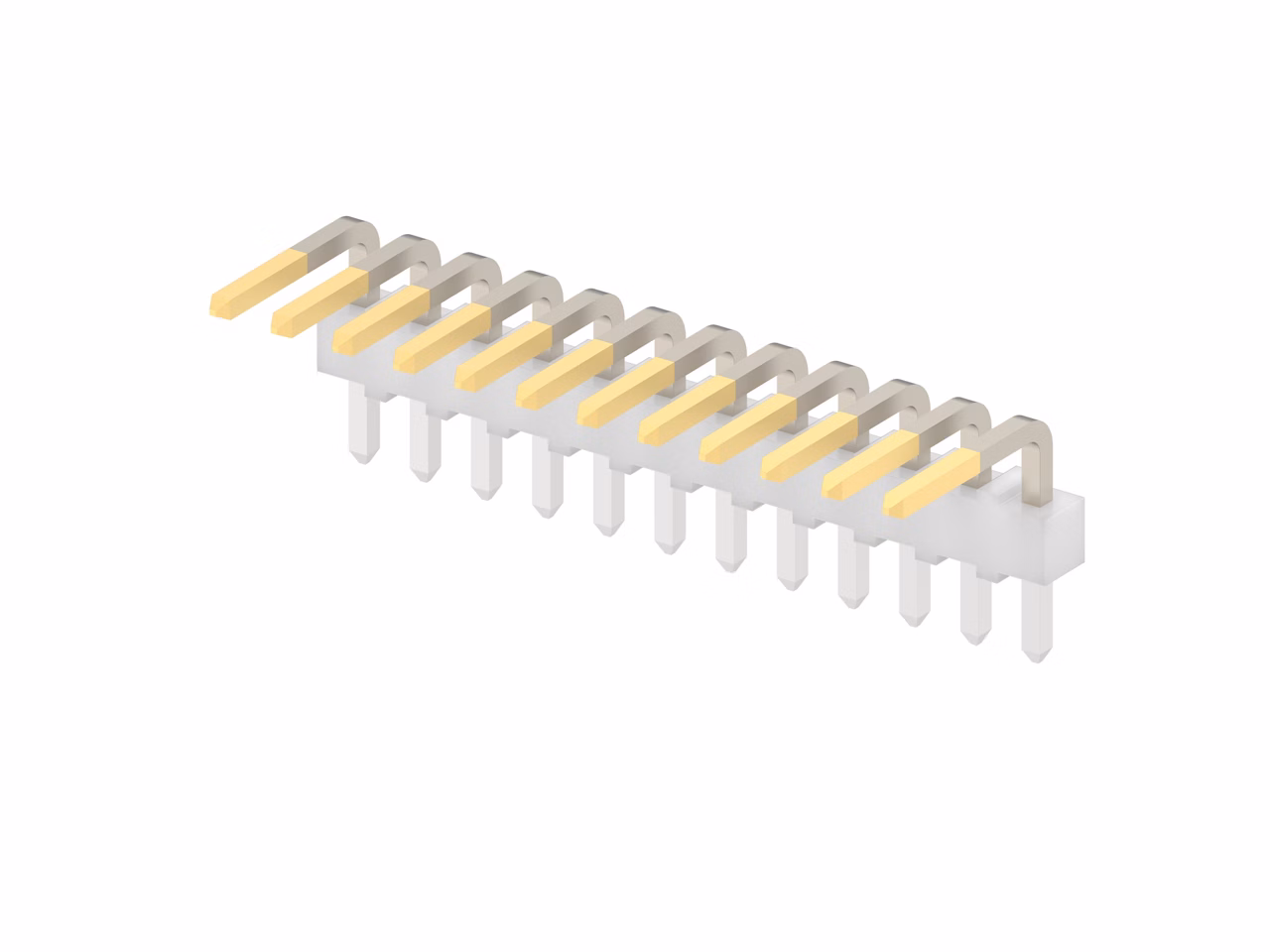 KK 254 Wire-to-Board Header, Single Row, Right-Angle, 12 Circuits, PA Polyamide Nylon, Gold (Au) Plating for sale
