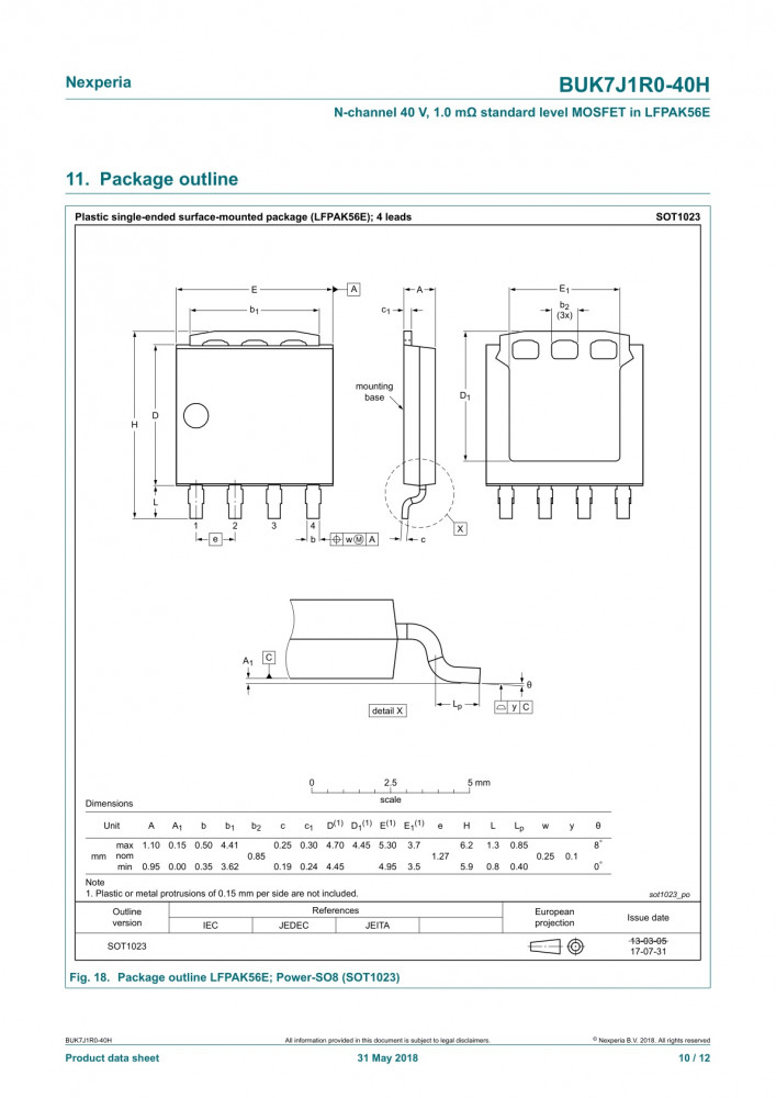 BUK7J1R0-40HX datasheet page 10