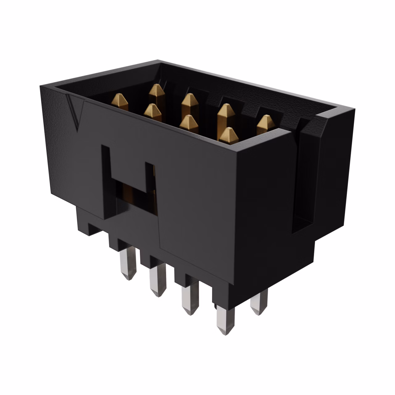 2.00mm Pitch, Milli-Grid PCB Header, Dual Row, Vertical, Through Hole, Shrouded, 8 Circuits, 0.38µm Gold (Au) Plating, 2.50mm Tail Length, Single Side Slot, Center Friction Lock, with Peg, Tube for sale