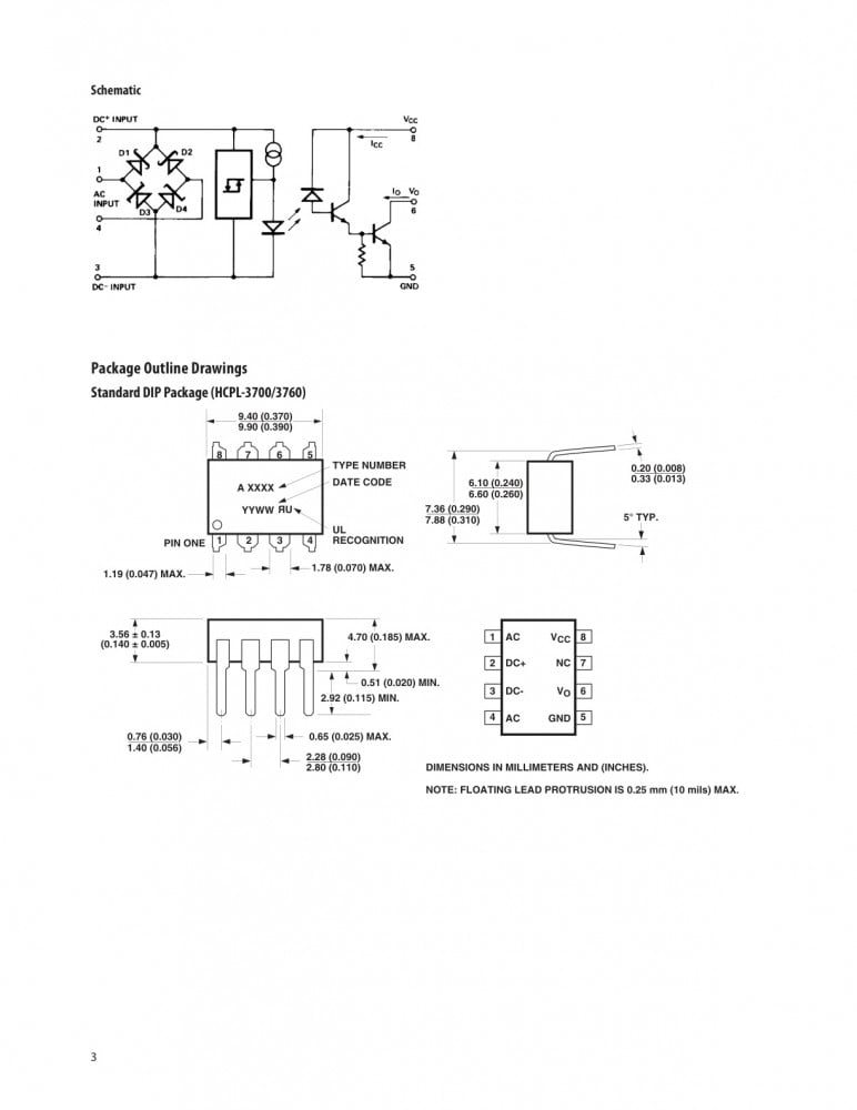 HCPL-3760 datasheet page 3