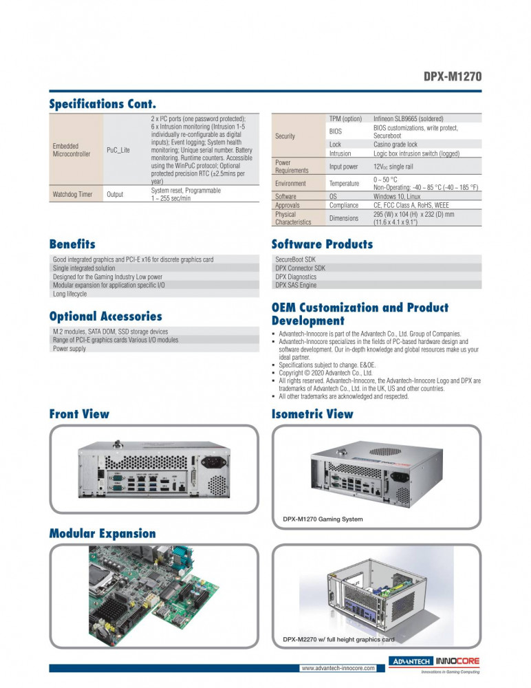 DPX-M1270 product documentation page 2