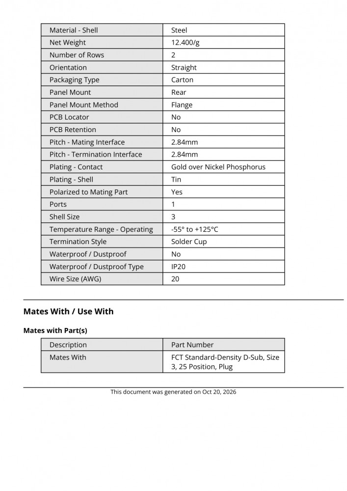 MOLEX 1731090647 product drawing, view 3
