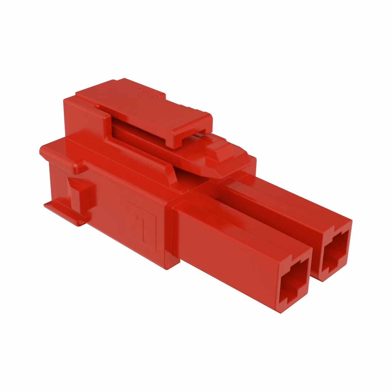 Mega-Fit ColorLock Tangless TPA-Capable Receptacle Housing, Single Row, 2 Circuit, UL 94V-0, Glow-Wire Capable, Red for sale