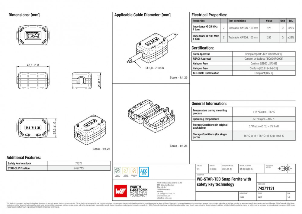 74271131 datasheet page 1