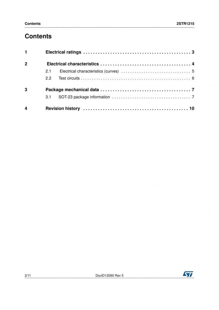 2STR1215 datasheet page 2