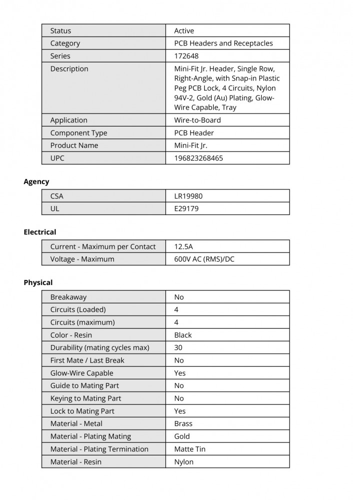 MOLEX 1726487104 technical document page 2