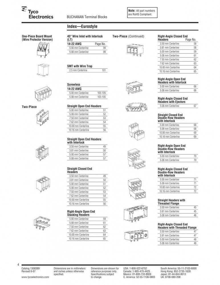 TE Connectivity Eurostyle catalog page 2