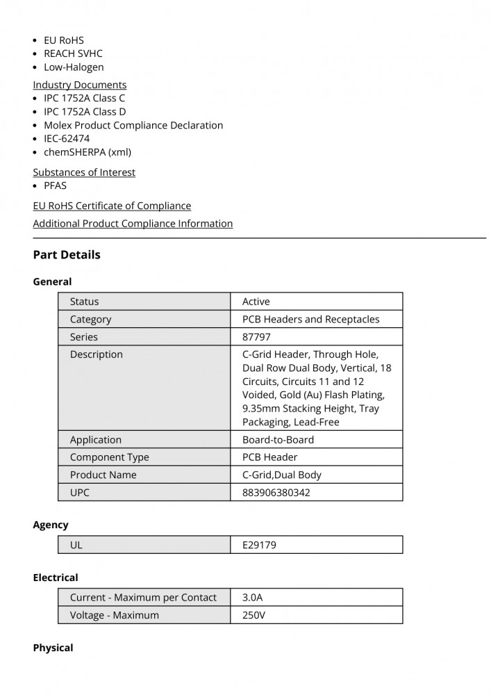 MOLEX 877971800 technical document image, page 2