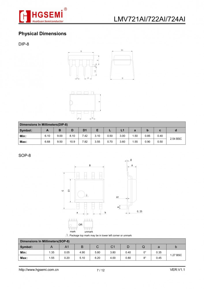 LMV721AIMM/TR datasheet page 7