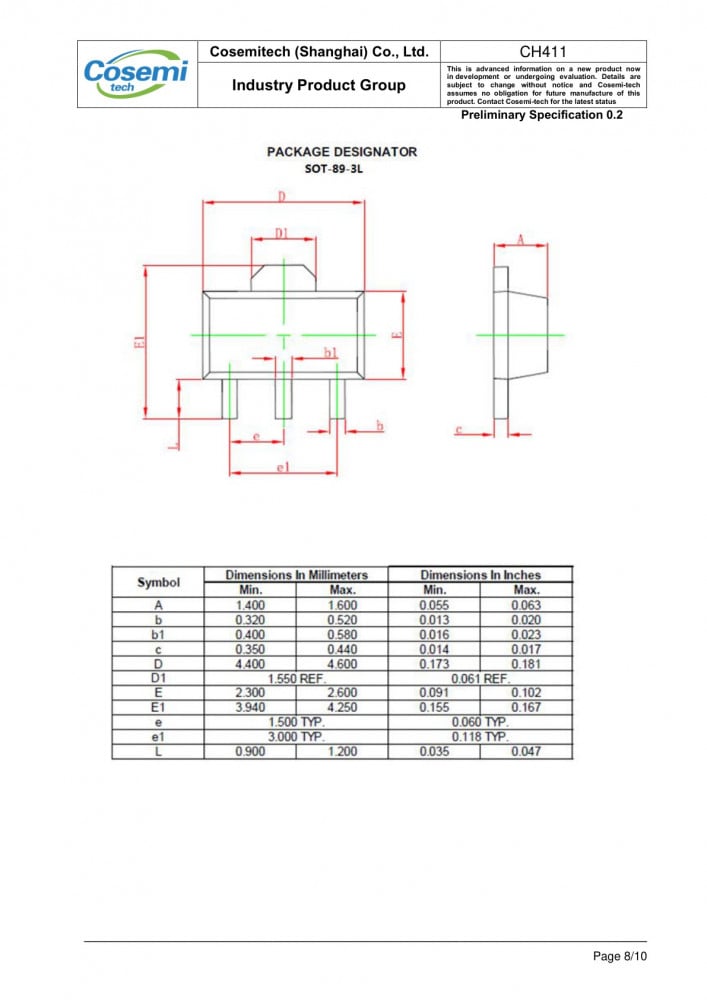 CH411SR datasheet page 8