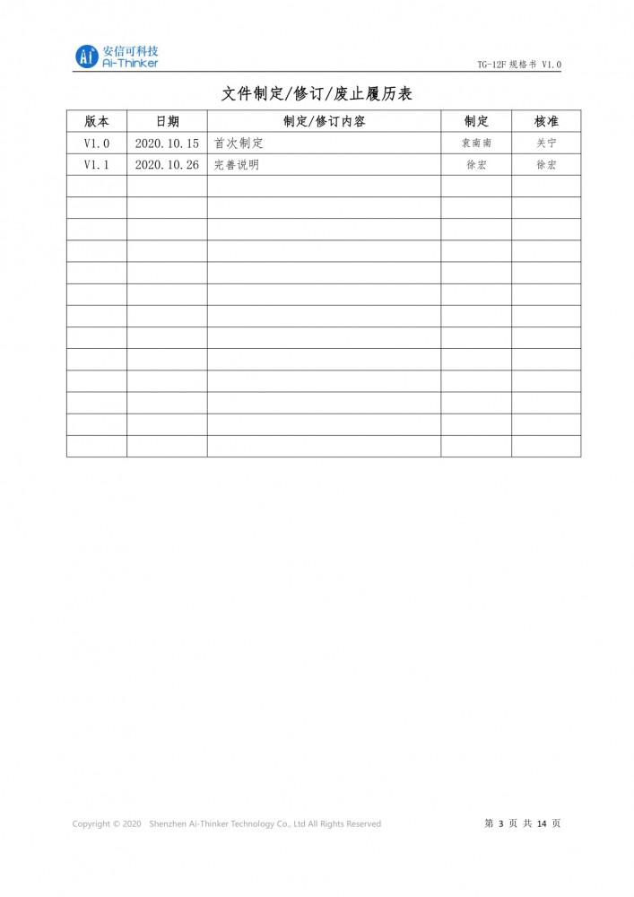 TG-12F datasheet page 3