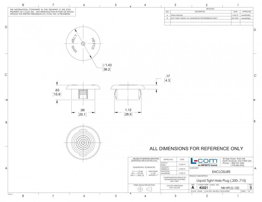 L-com NB-HPLG-100 technical document preview