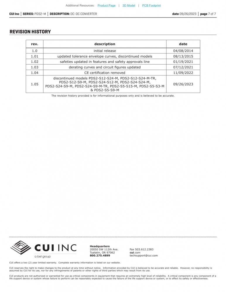 PDS2-M datasheet page 7
