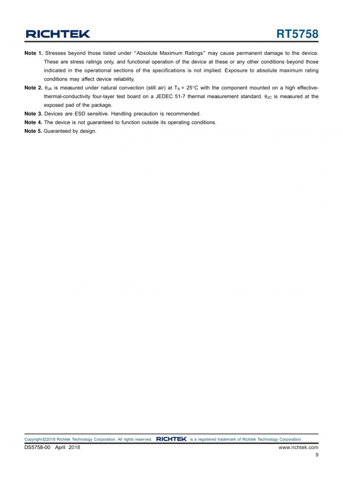 RT5758 datasheet page 9