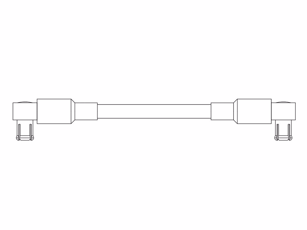 MCX Right-Angle Plug to MCX Right-Angle Plug on RD-316 Cable, 495.30mm Length, 50 Ohms for sale