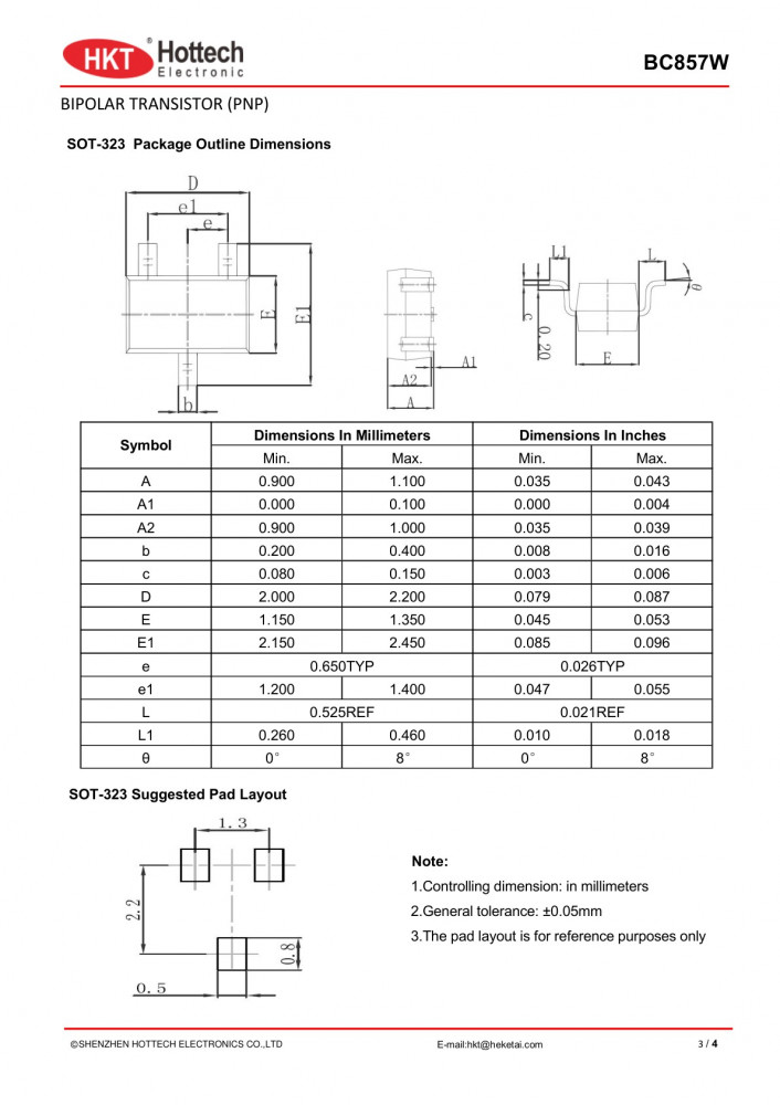 BC857BW datasheet page 3
