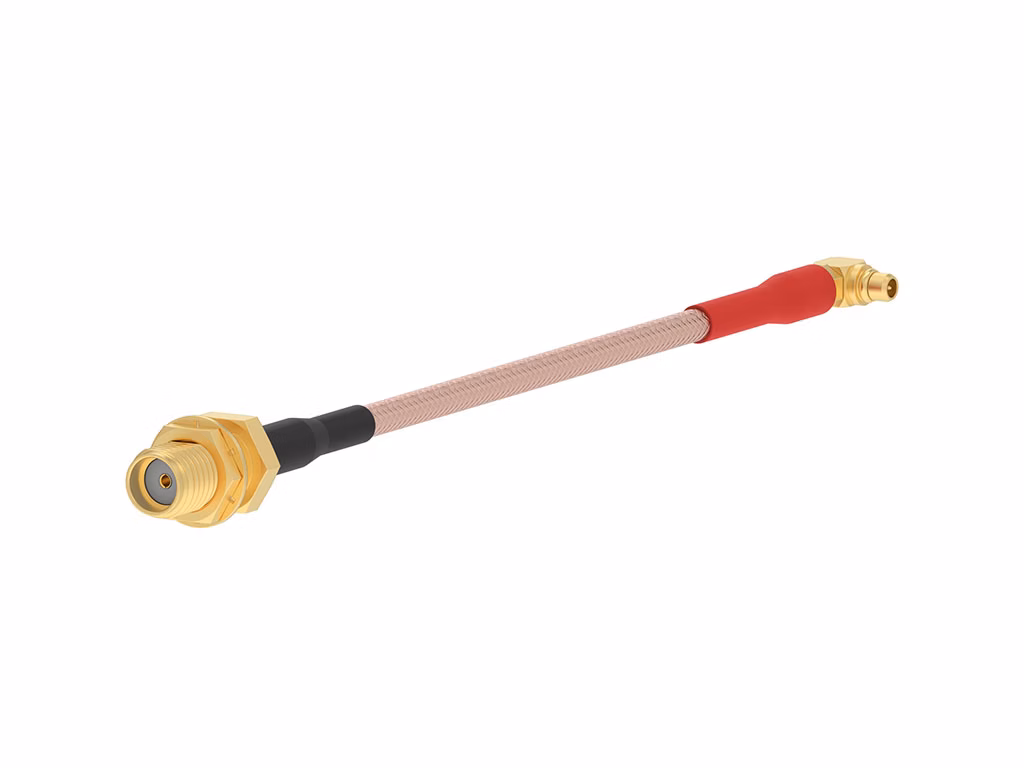SMA Straight Bulkhead Jack to MMCX Straight Plug on RG-316 Cable, 203.20mm Length, 50 Ohms