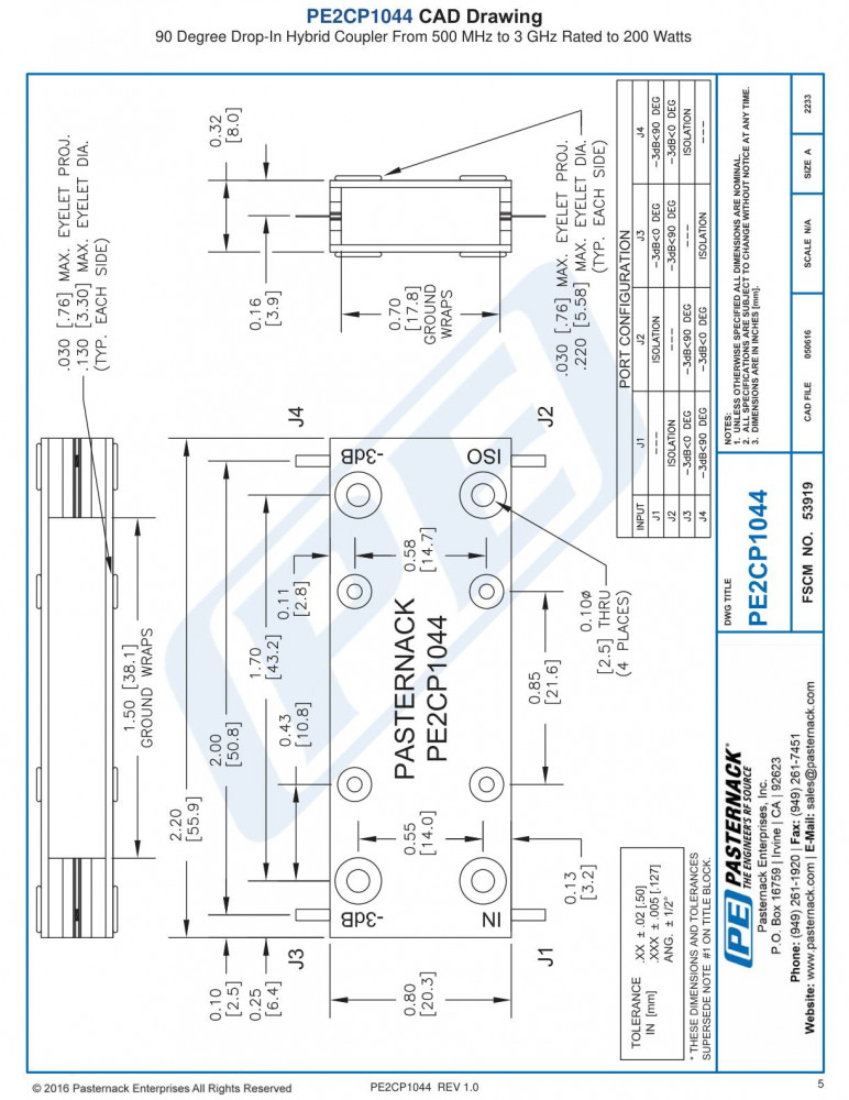 PE2CP1044 technical datasheet page 5