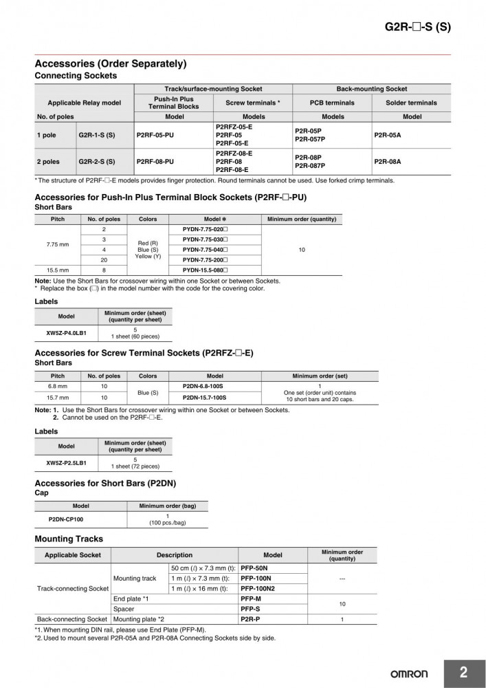 P2RFZ-05-E technical documentation page 2