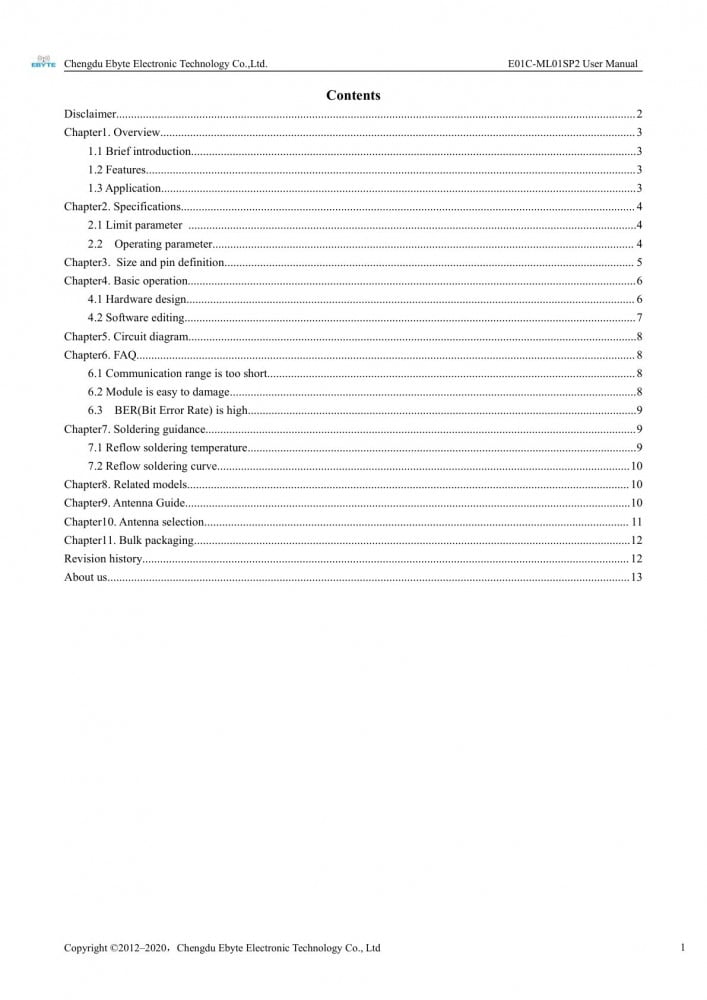 E01C-ML01SP2 datasheet page 2