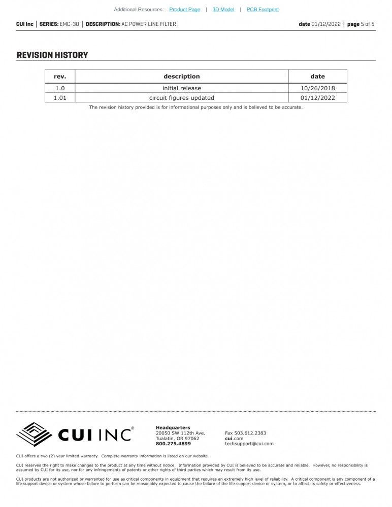 CUI EMC-30-T datasheet page 5
