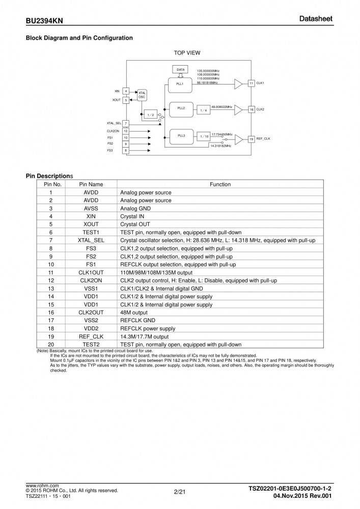 BU2394KN-E2 datasheet page 2